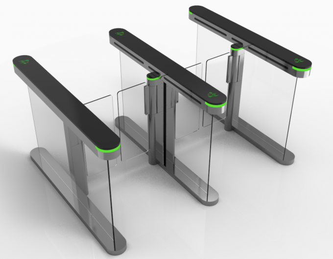 Entrance Security Glass Swing Turnstile Gate Access Control System