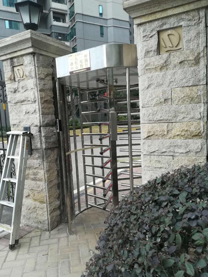Building Full height Pedestrian Turnstile Gate / Construction Site ...