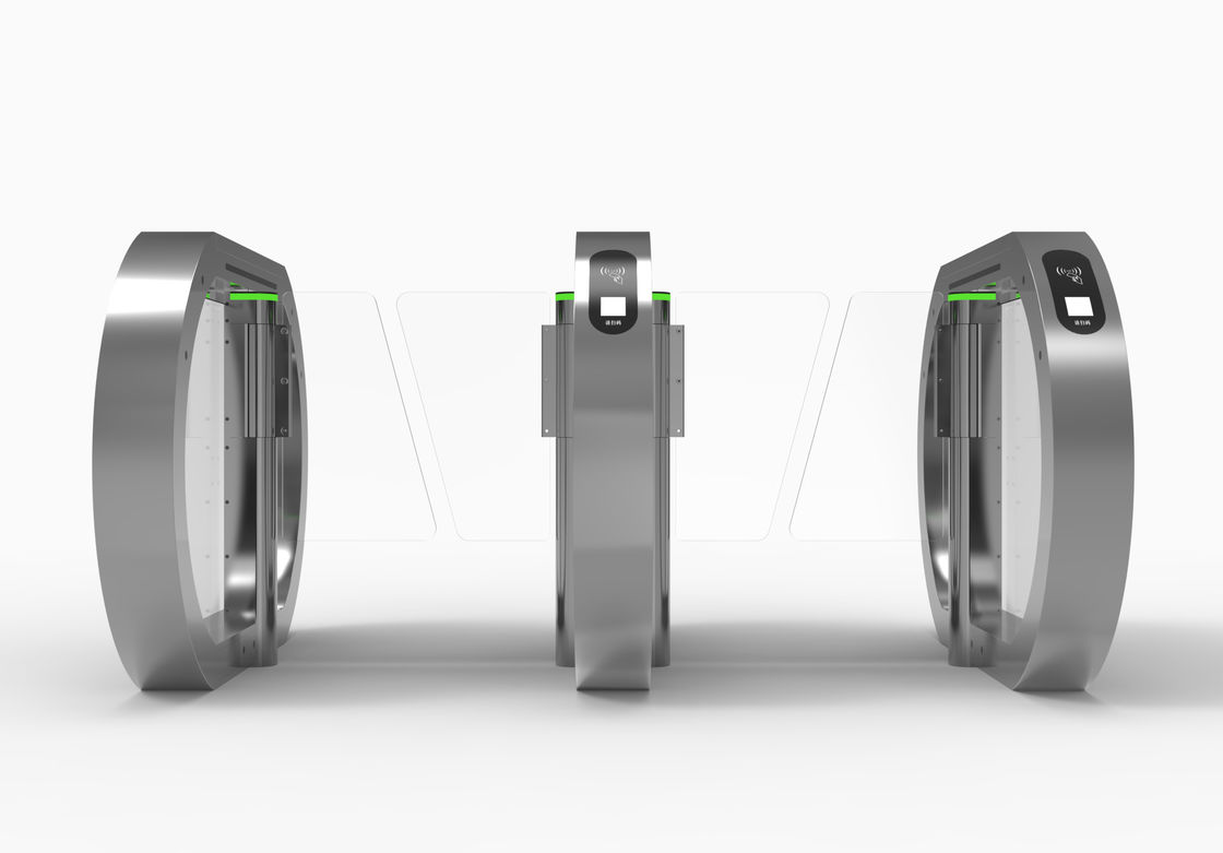 Electronic Baffle Gate Turnstile Stainless Steel For Building Entrance