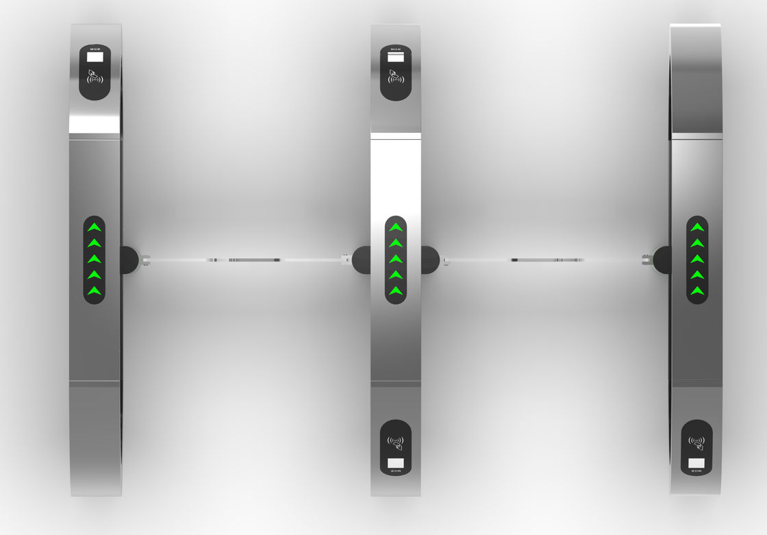 Electronic Baffle Gate Turnstile Stainless Steel For Building Entrance