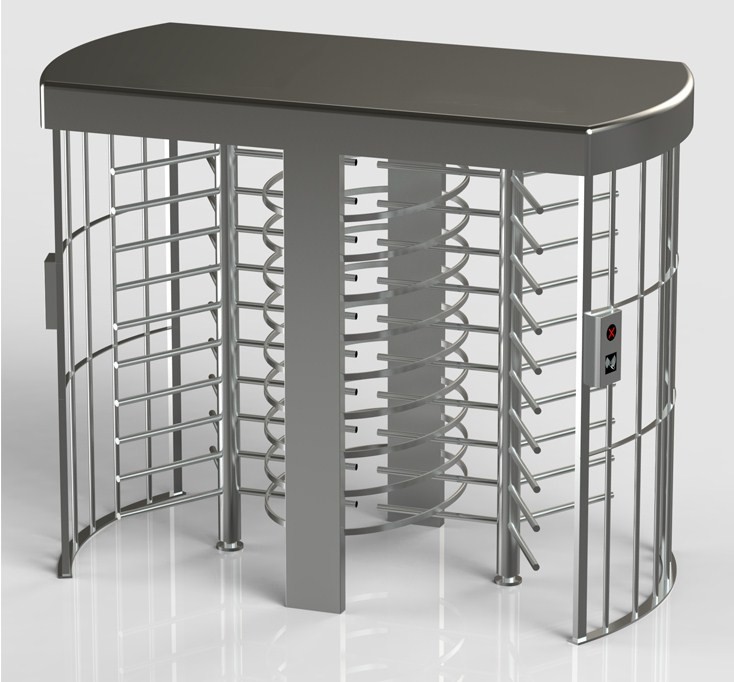 Double Lane Full Height Turnstile Gate Rapid Identification Controlled ...