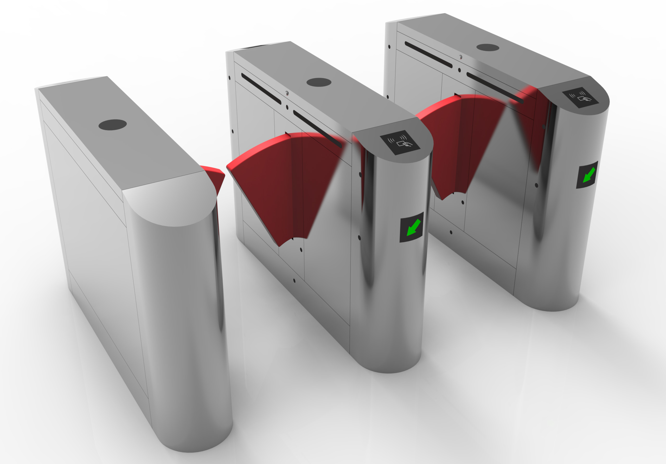 Durable Optical Barrier Turnstiles Theater Cinema Ticket Checking System