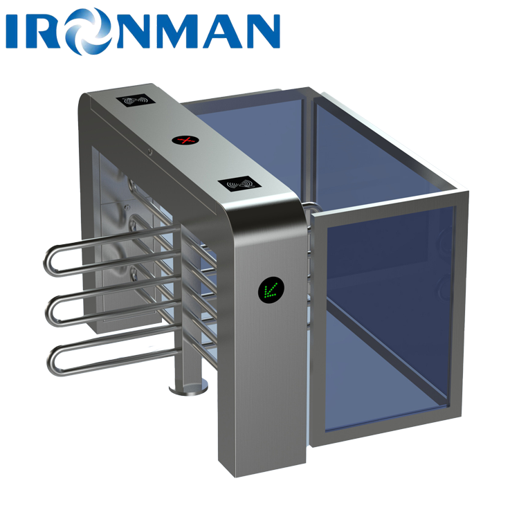 Metal Wings Pedestrian Turnstile Gate Full Height Turn Style Gate ISO ...